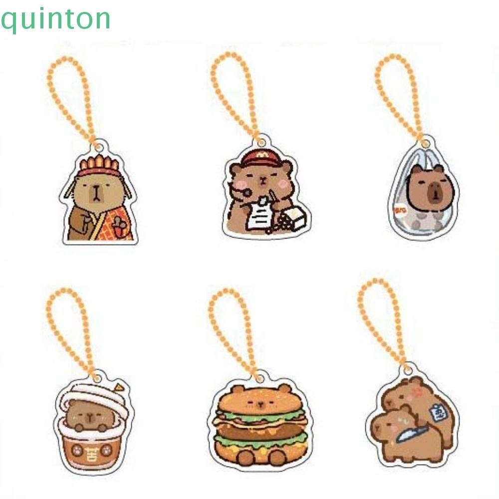 QUINTON Capybara Acrylic Keychain, Capybara Acrylic Capibara Bag ...