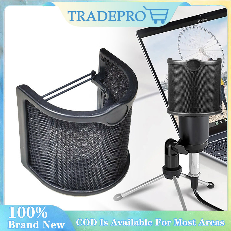 Universal 2Layers Mic Screen Pop Filter Microphone Metal Mesh Shield ...
