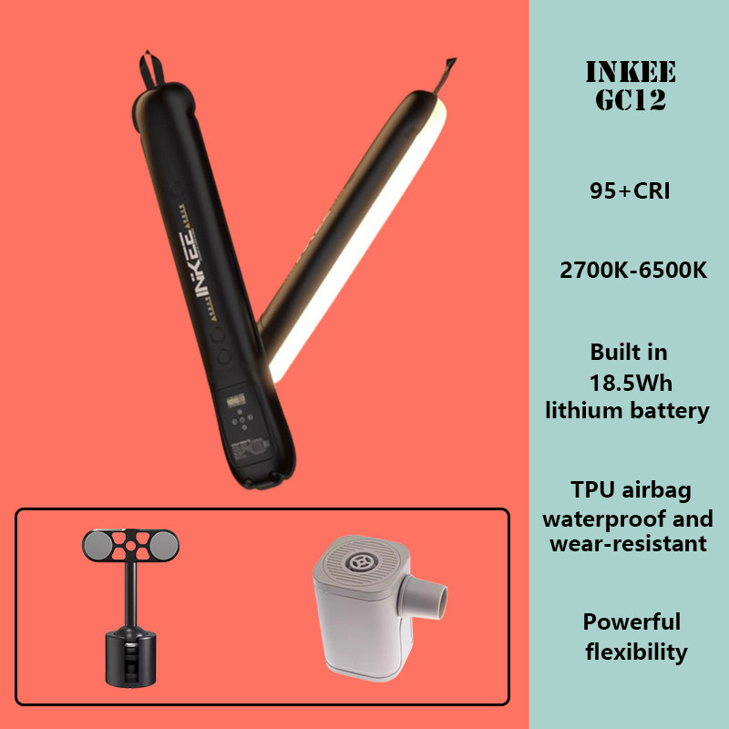 INKEE GC12 Gas Column Light Camera Mobile Live Broadcast Fill Light ...