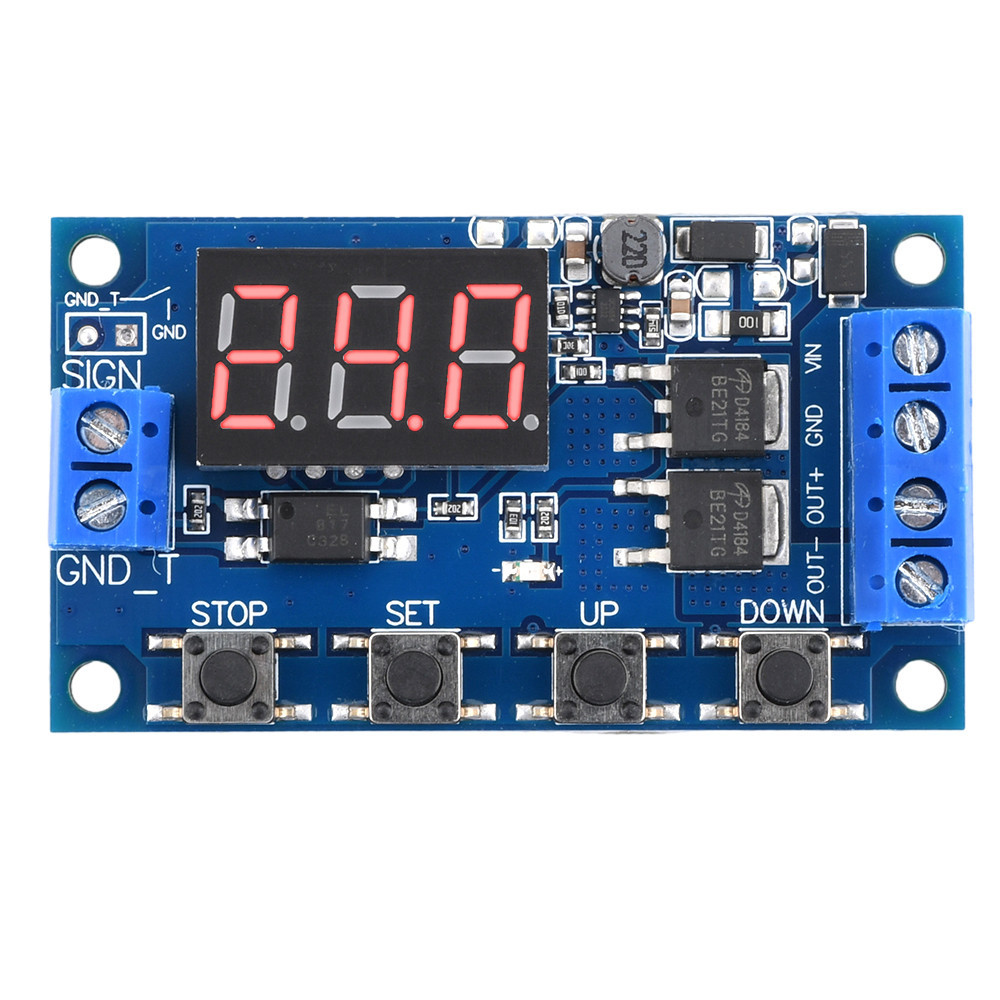 Occkic DC5-36V Dual MOS LED Digital Time Delay Relay Trigger Cycle ...