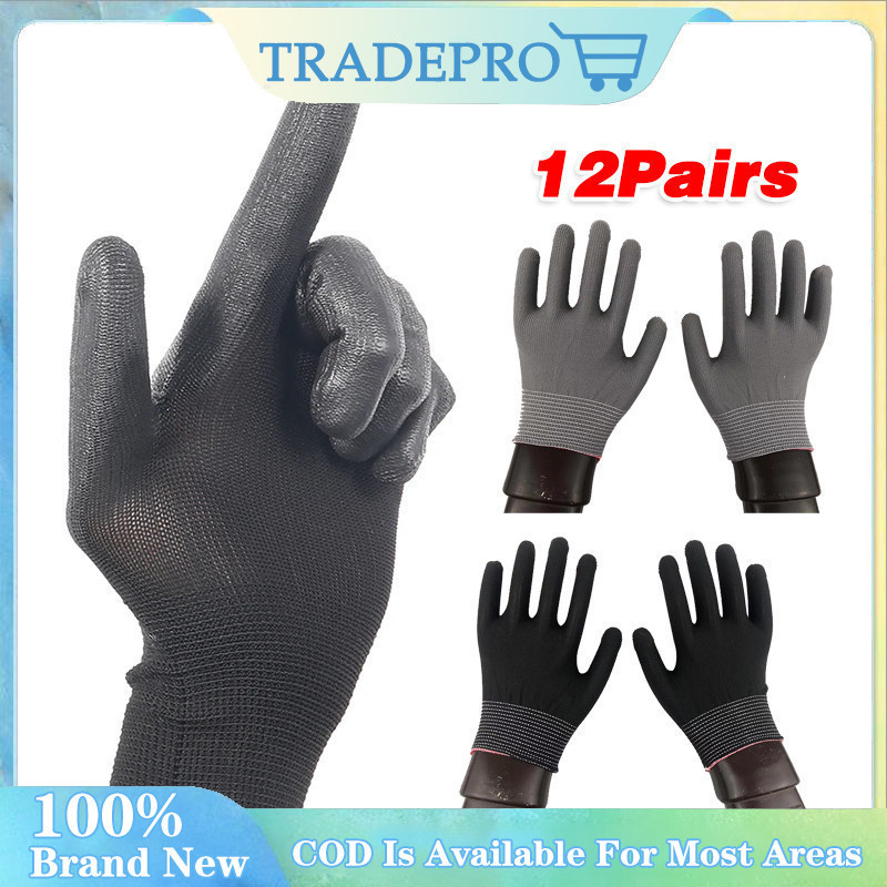 12Pair Anti Static Antiskid Gloves ESD Gloves For PC Computer Phone Repair Electronic Labor ...