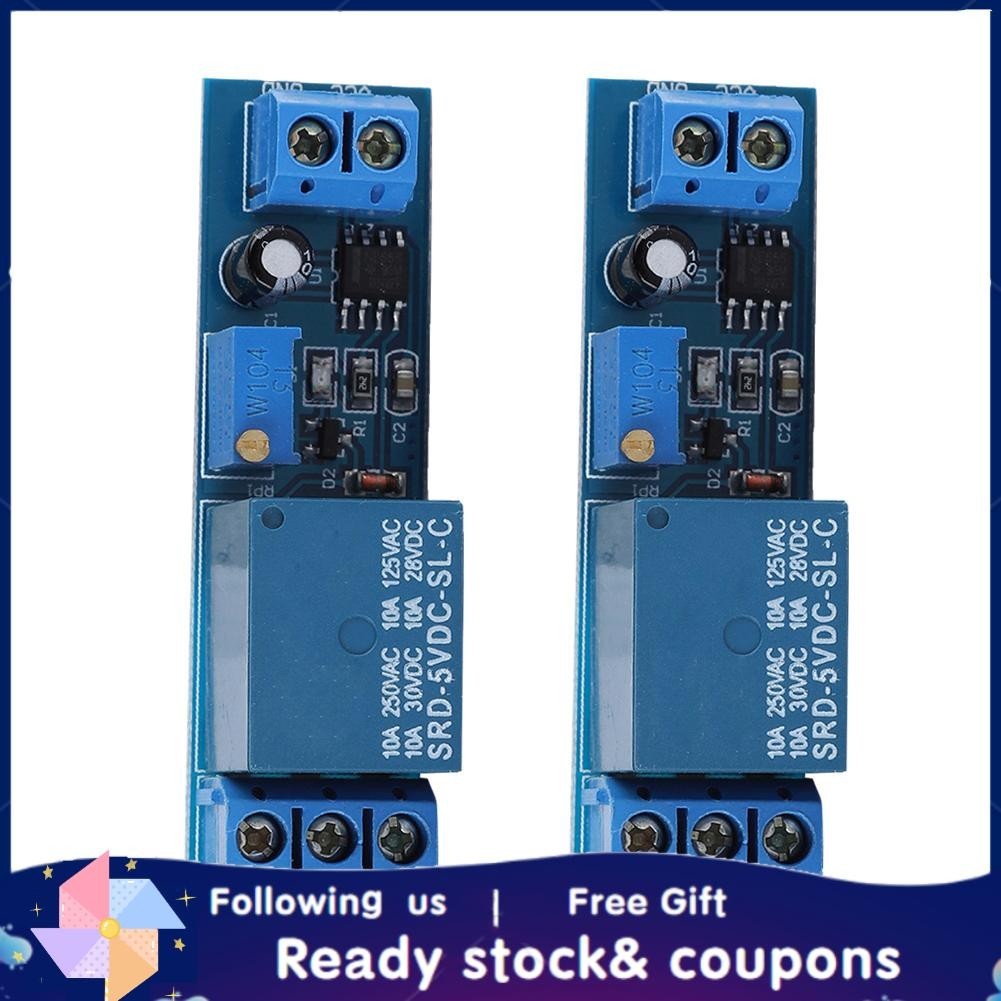 Xiyijia NE555 Relay Module 5V Time Delay With Pull-In Indicator 2 Pcs ...