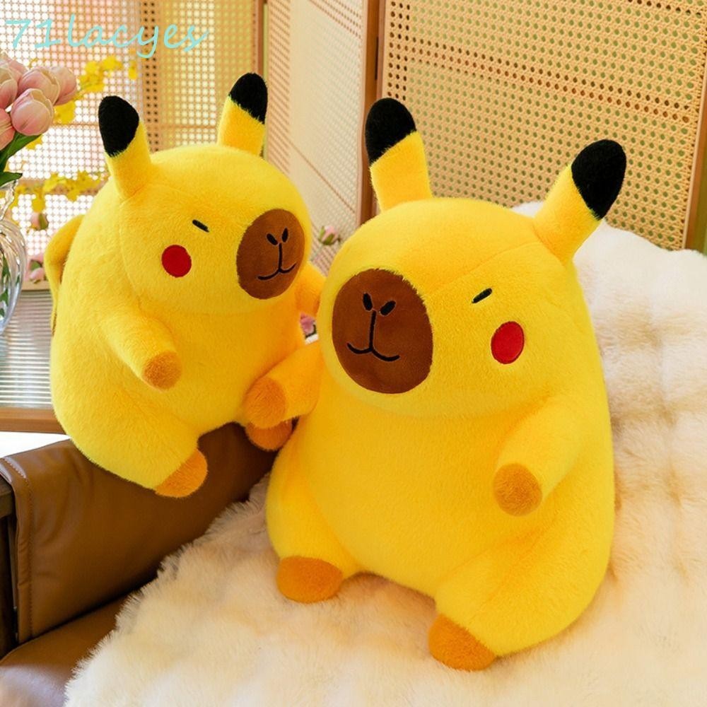LACYES Capybara Plush Toy, PP Cotton Cosplay Pikachu Capybara Stuffed ...