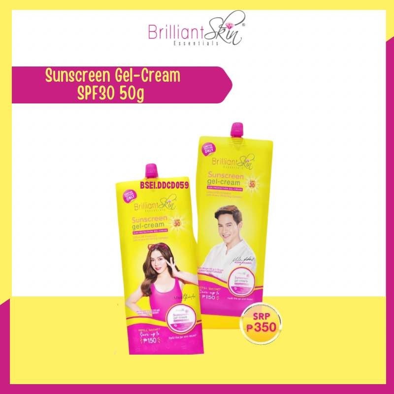 ORIGINAL‼ BRILLIANT SUNSCREEN CLASSIC & LIGHT PINK 50G SACHET | Shopee Philippines
