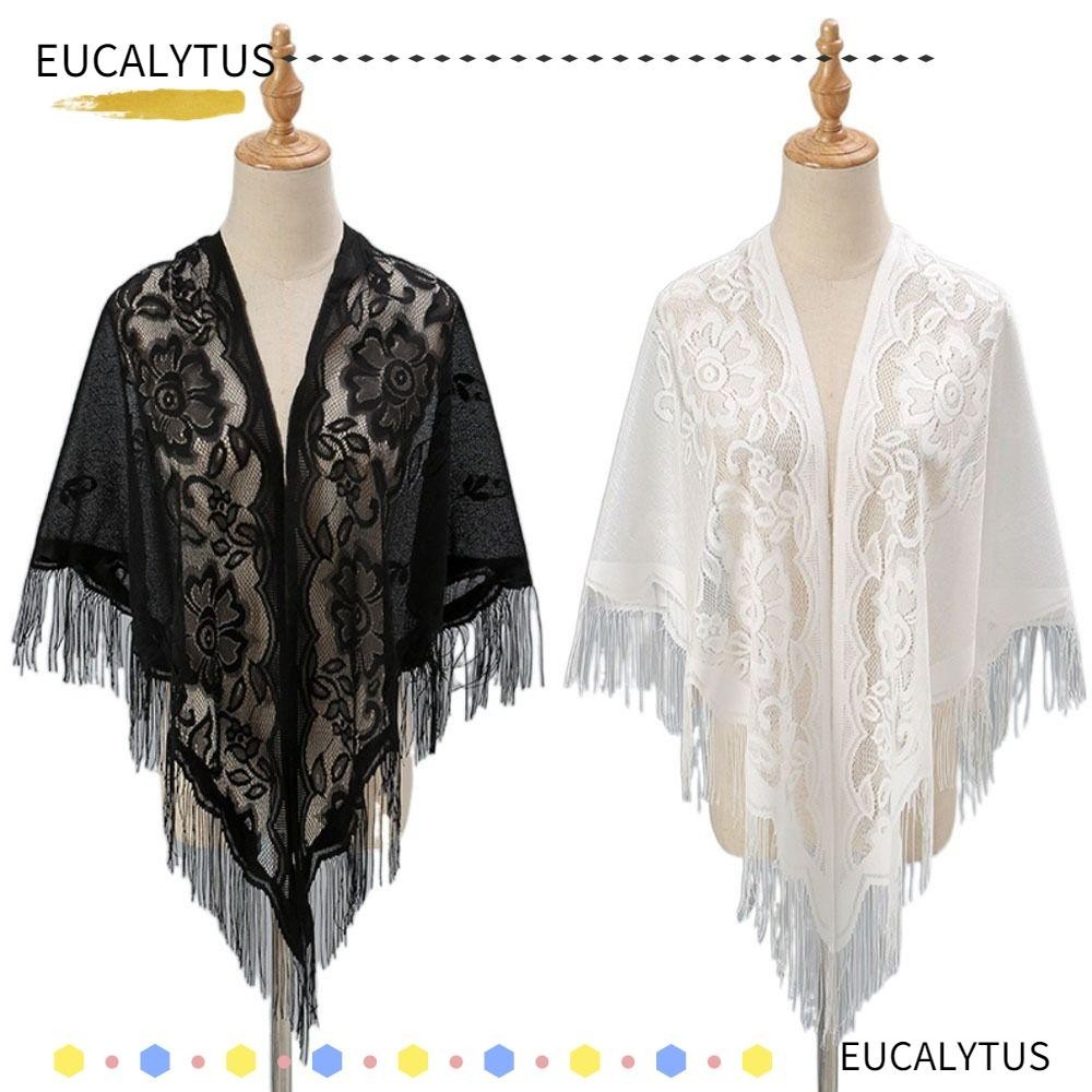 EUTUS Women Shawl Elegant Cloak Tulle Shawl Wrap Wedding Bridal Shawl ...
