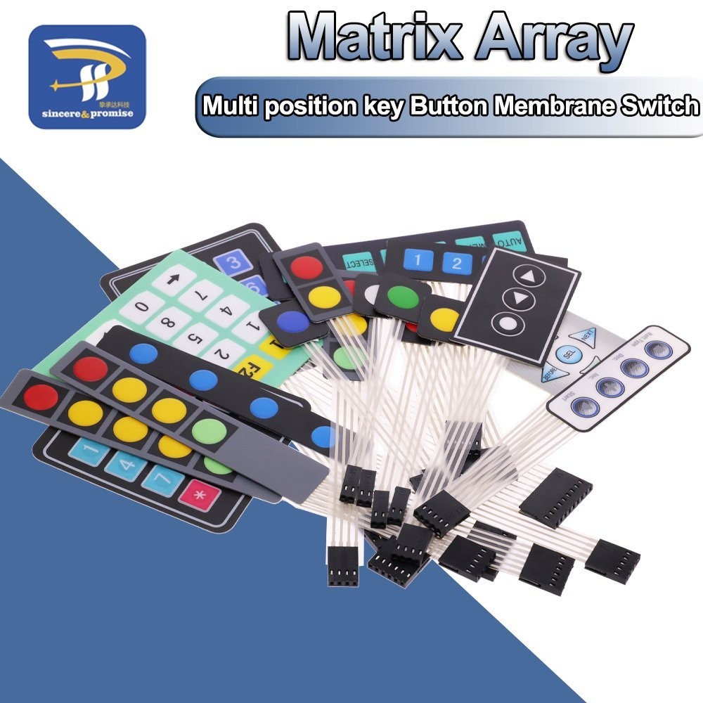 RQ+1 2 3 4 5 6 7 8 Key Button Membrane Switch Matrix Array Keyboard Keypad Control Panel Pad DIY ...