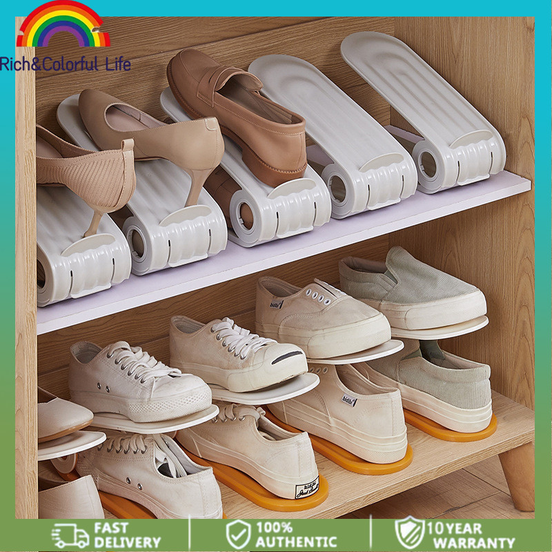 Shoe Organizer Stackable Plastic Shoe Rack Foldable Shoe Container ...