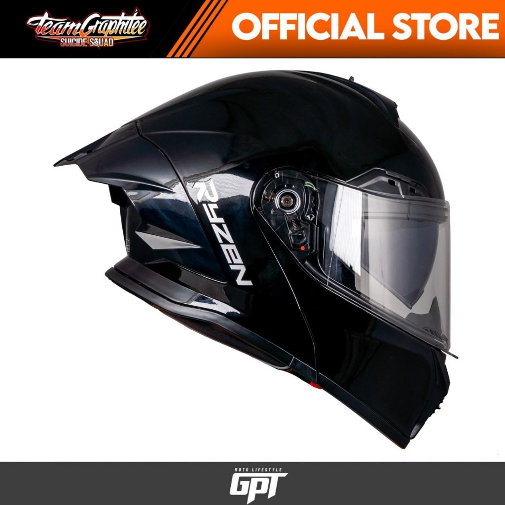 RYZEN HELMET ZX400V V2 MONO MODULAR DUAL VISOR WITH AGGRESSIVE SPOILER ...