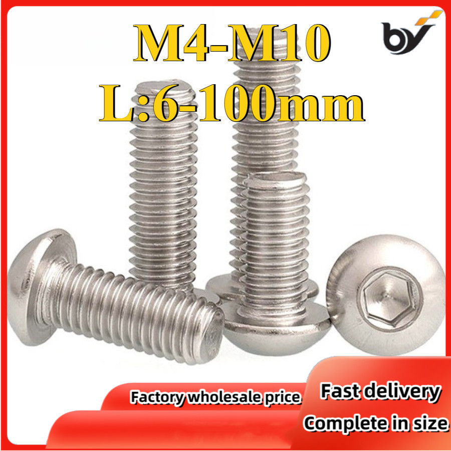 Allen Button / Socket Button / Stainless Allen Roundhead Head Screw A4-80 SUS316 M4/M5/M6/M8/M10 ...