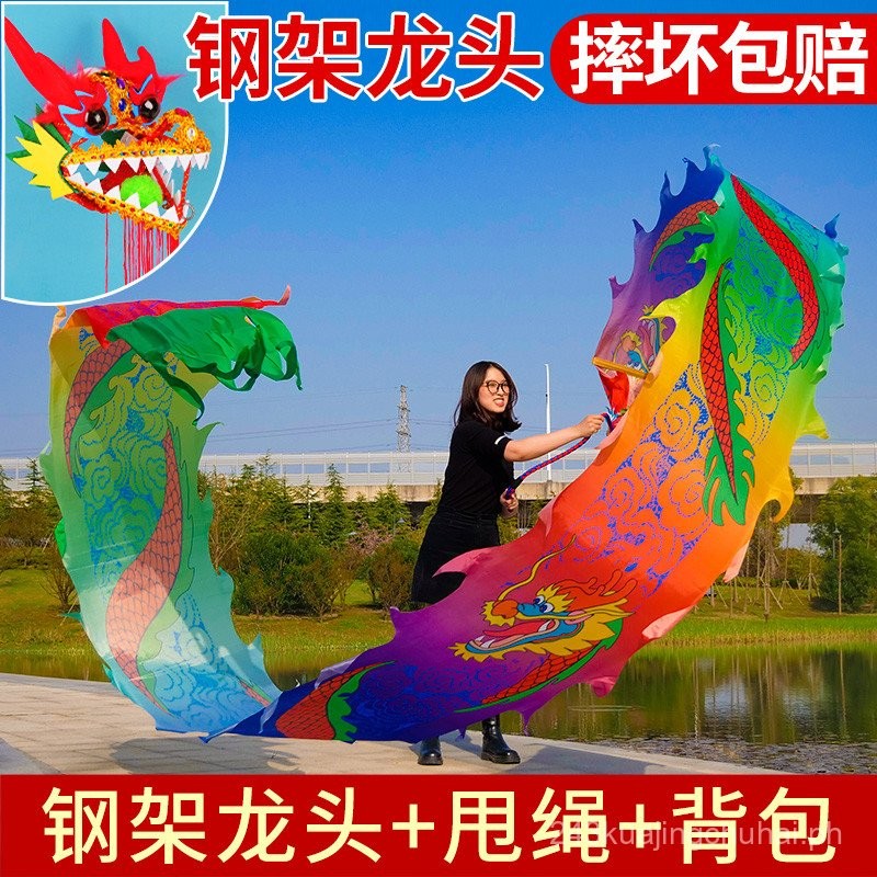 Steel Frame with Cloth Dragon Head Dance Dragon Throwing Dragon with ...