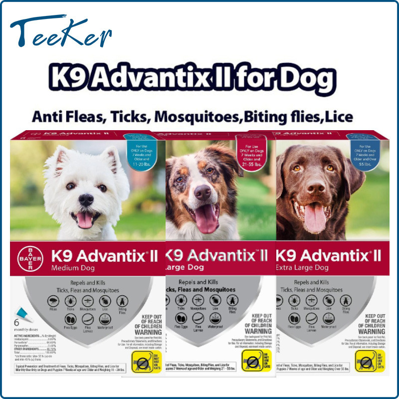 Bayer K9 Advantix II Flea Tick Lice Mosquito Removal for All Breeds ...