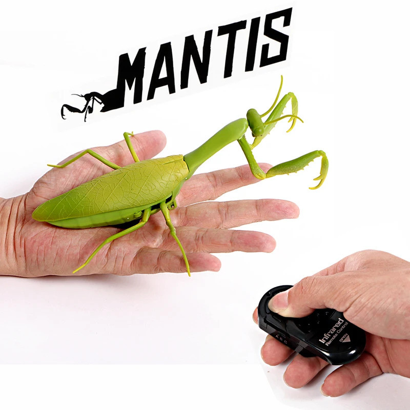 Kids Electric Infrared Remote Control Simulate Mantis Shape Prank Toy ...