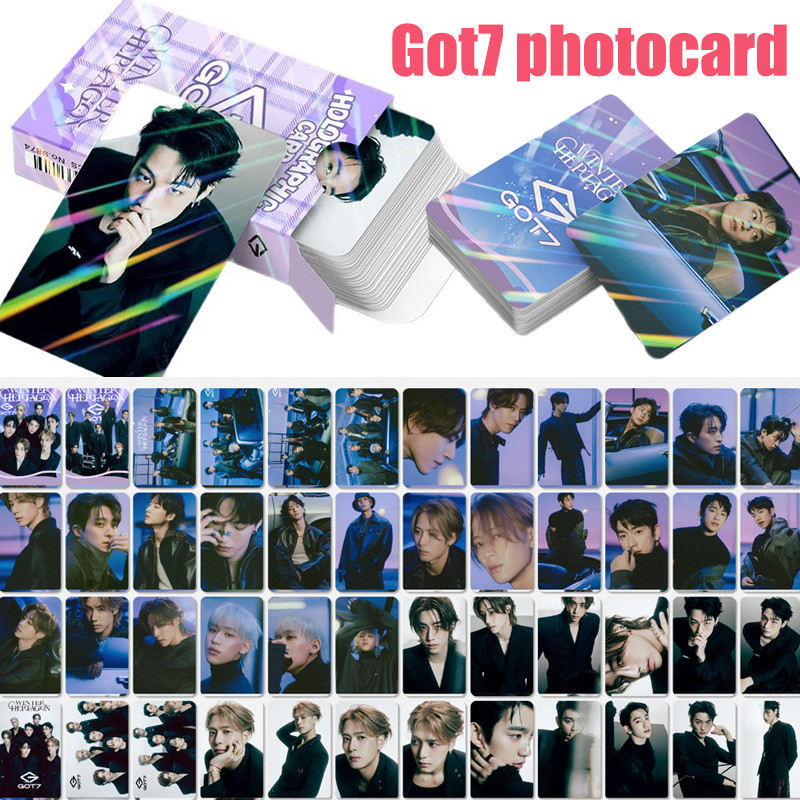 124pcs Got7 Photocard GOT 7 WINTER HEPTAGON Lomo Cards with Stickers ...