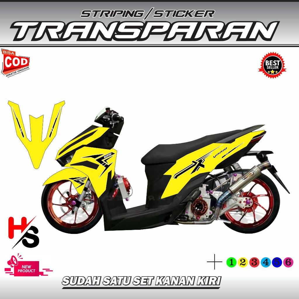 STICKER STIPING MOTORCYCLE VARIATIONS HONDA VARIO GEN 2 2023/2024 ...