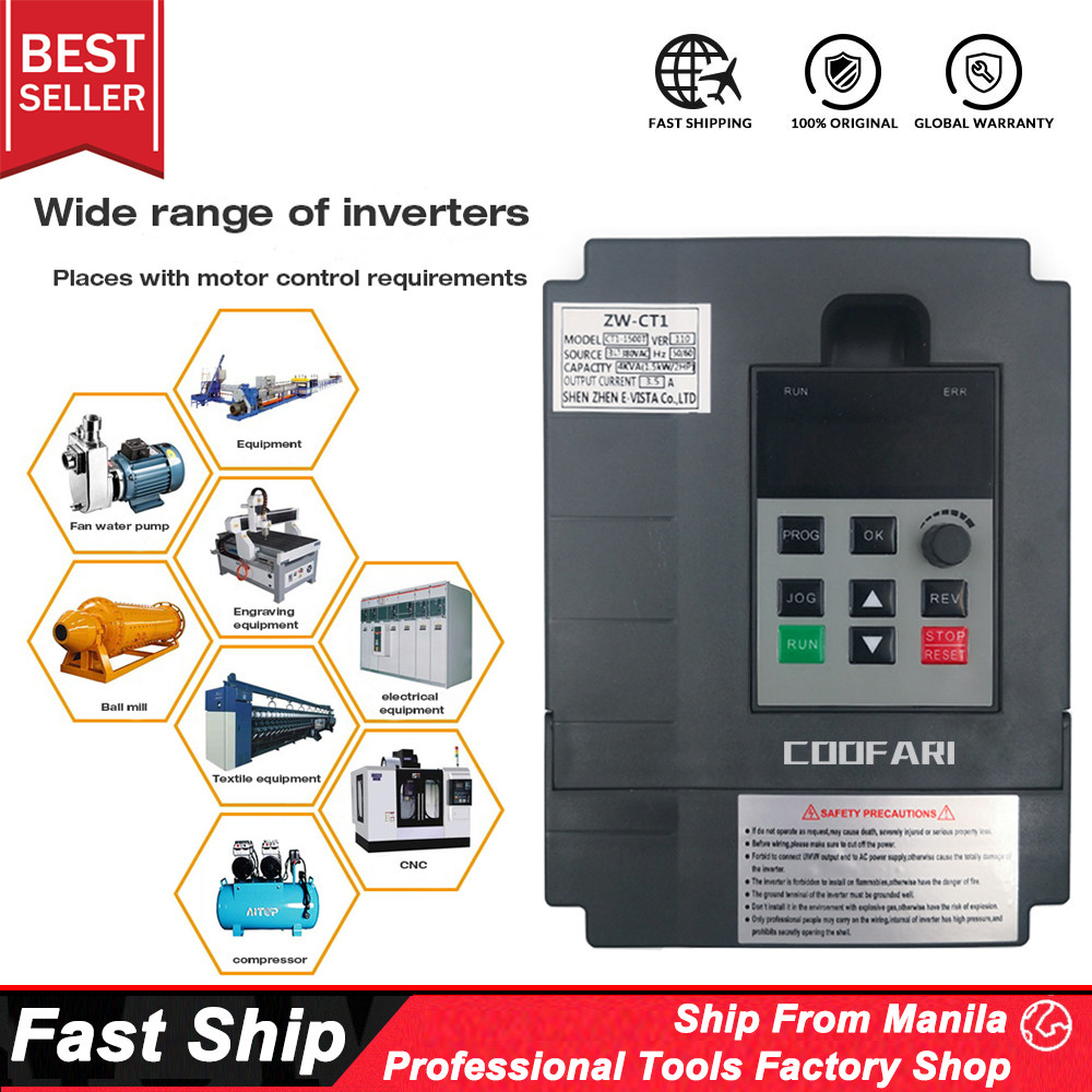 VFD AC 2.2KW Variable Frequency Drive VFD Frequency Converter Inverter ...