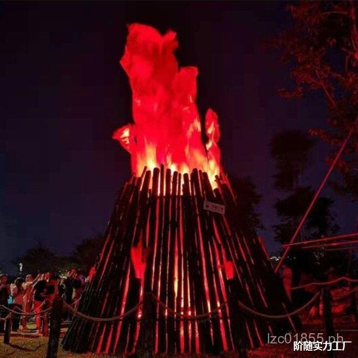 Bar Party Simulation Large Flame Lamp Celebration KTV Campfire Stage ...