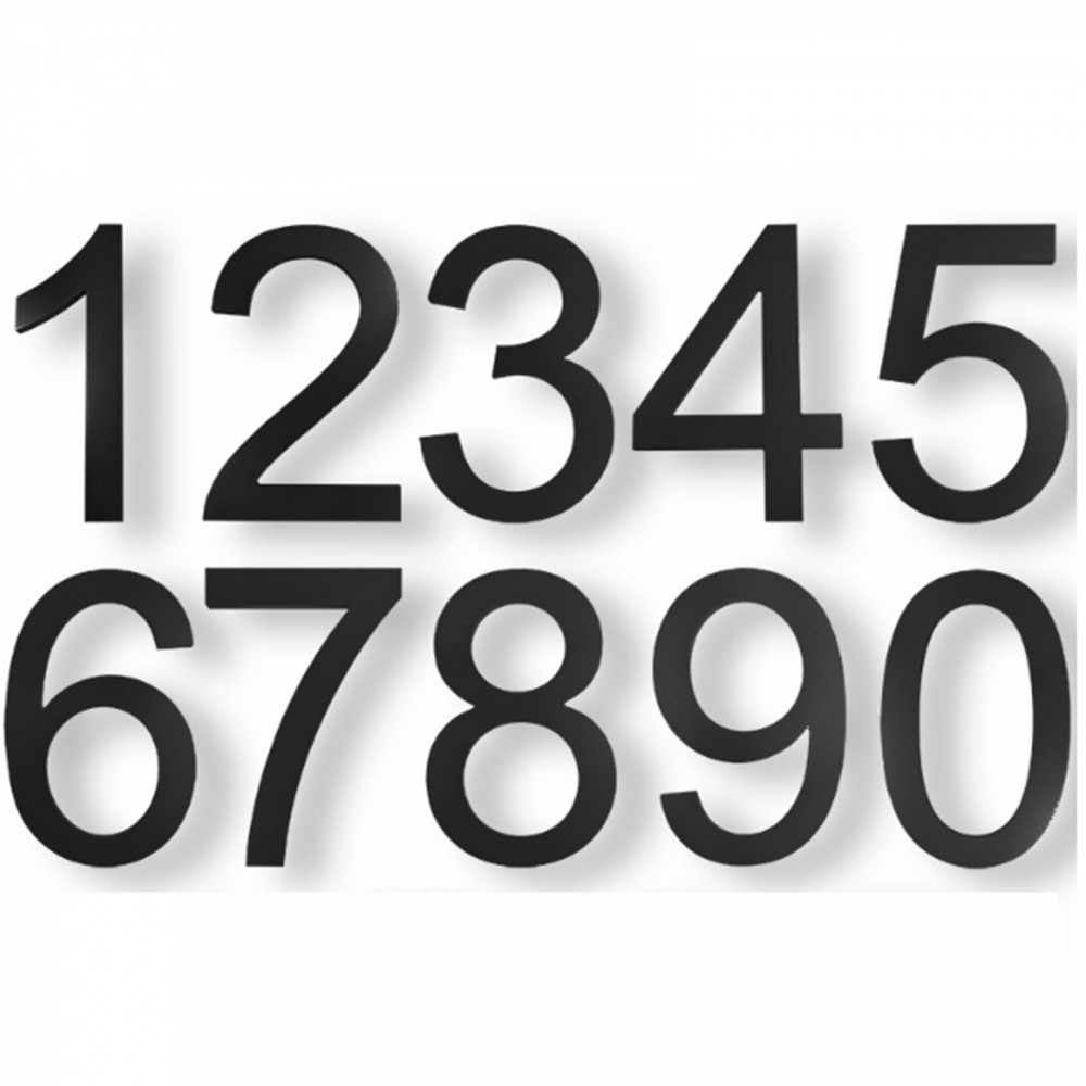 Digital Signage House Number 3D Floating 8-inch Black Floor Residential ...