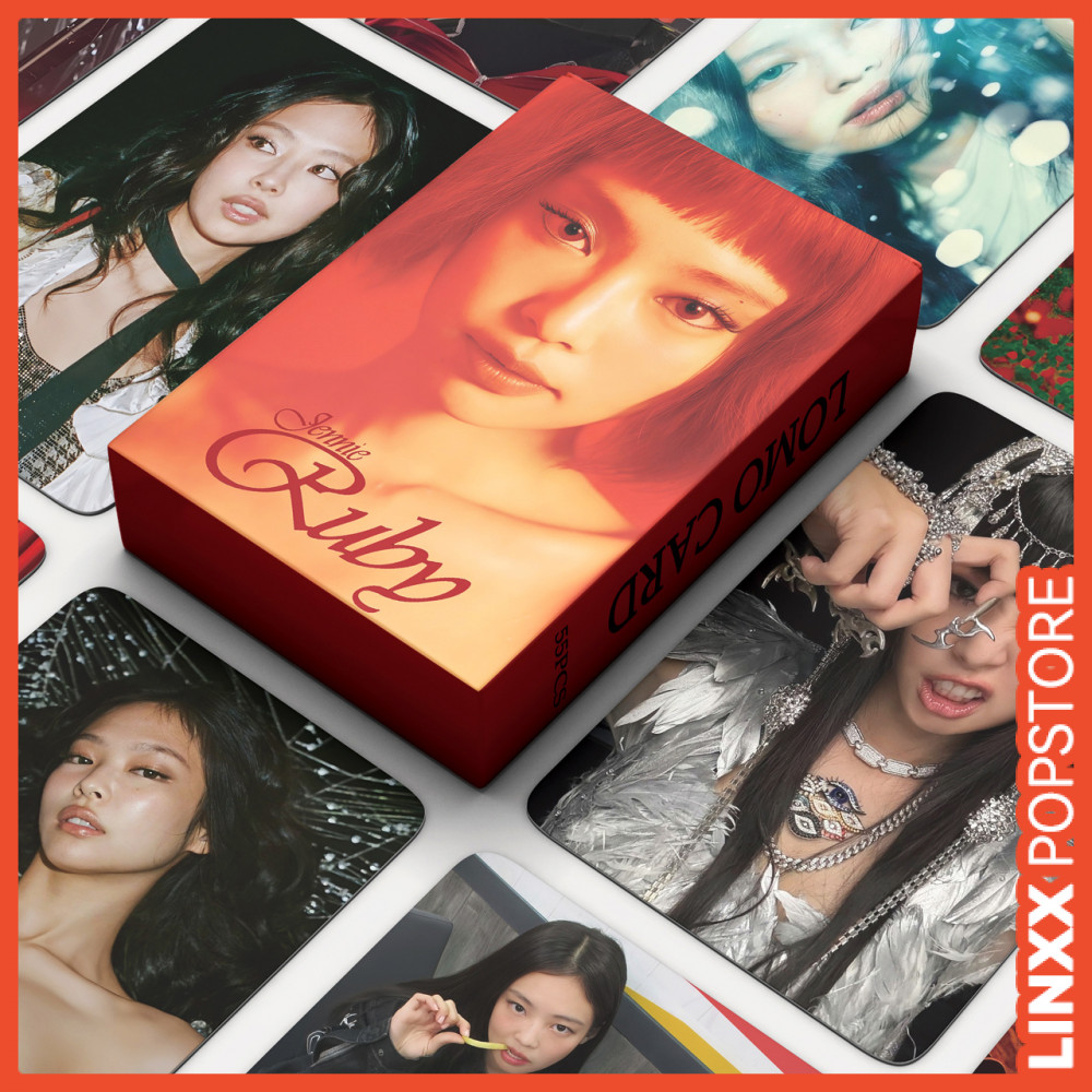 LINXX 55Pcs Blackpink Ruby Jennie LOMO Photo Cards K-Pop Girl Group Fan ...