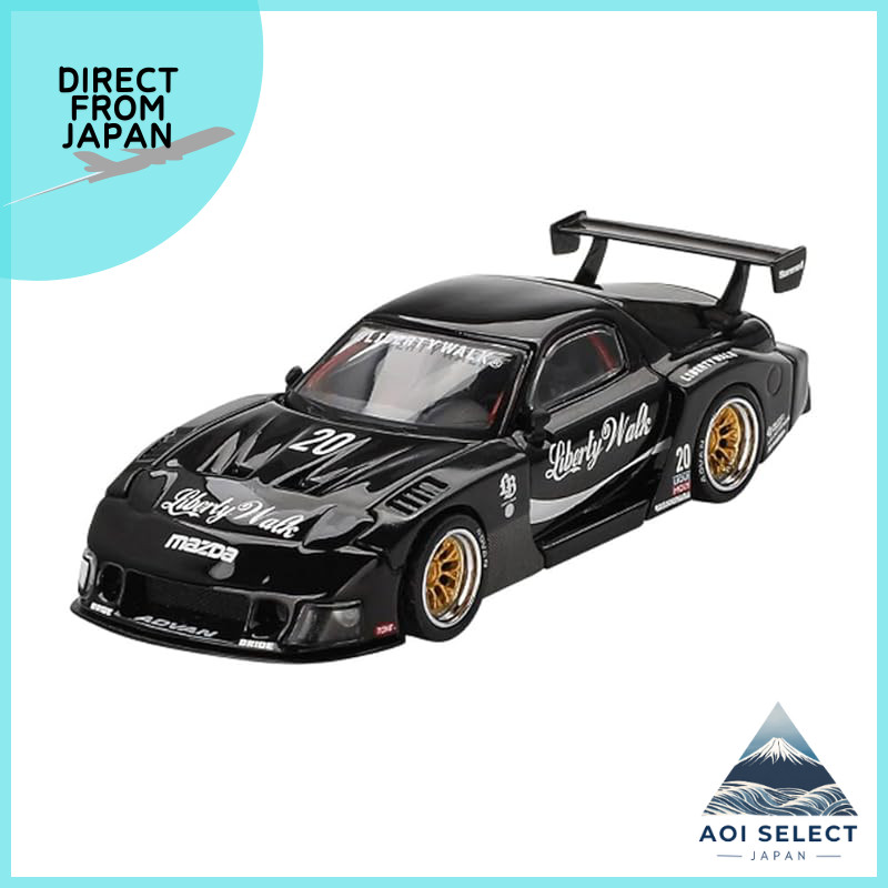 Sanrich MINI GT Mazda RX-7 LB-Super Silhouette Liberty Walk Black (Left ...
