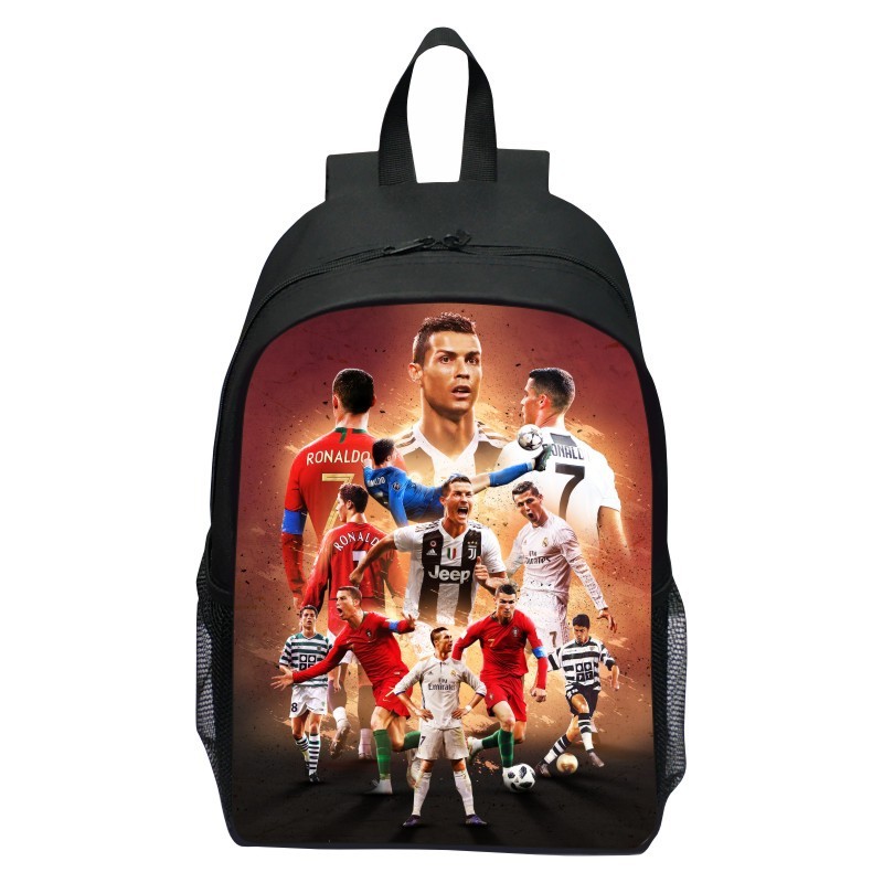 Messi Ronaldo Mbappe Neymar Backpack Football Star Peripheral Student ...