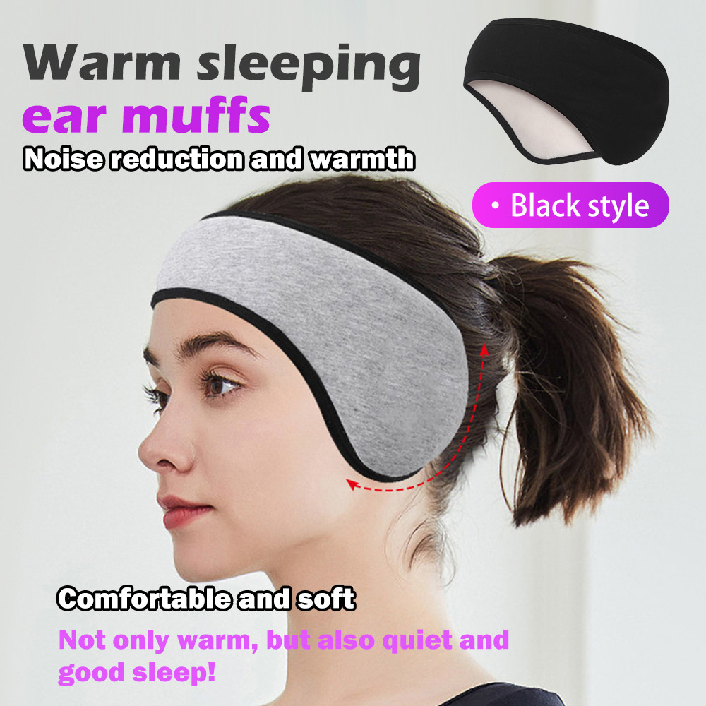 Soundproof Warm Relax Earmuff Sleep Protection Plush Eye Cover Mask For ...