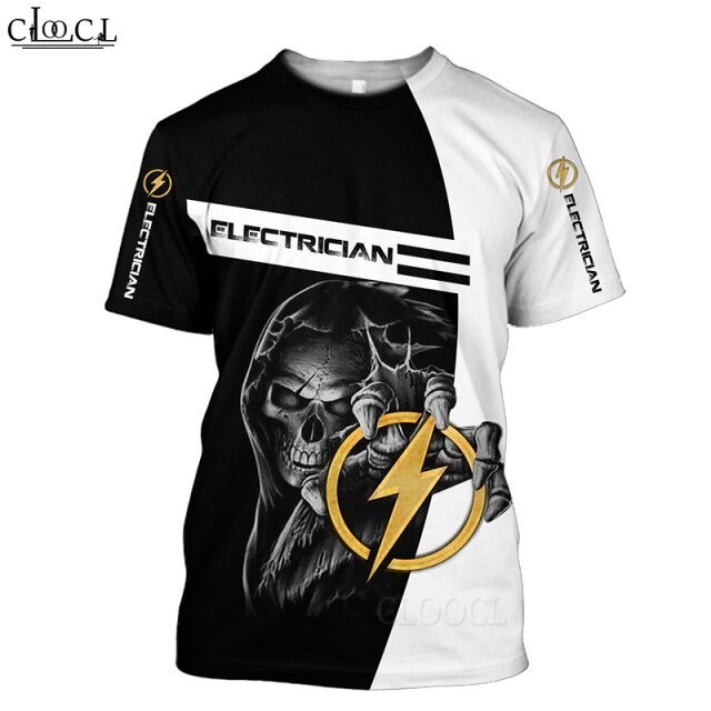Men'S Newest Popular Electrician 3D Print Fashion T-Shirts Clothes ...