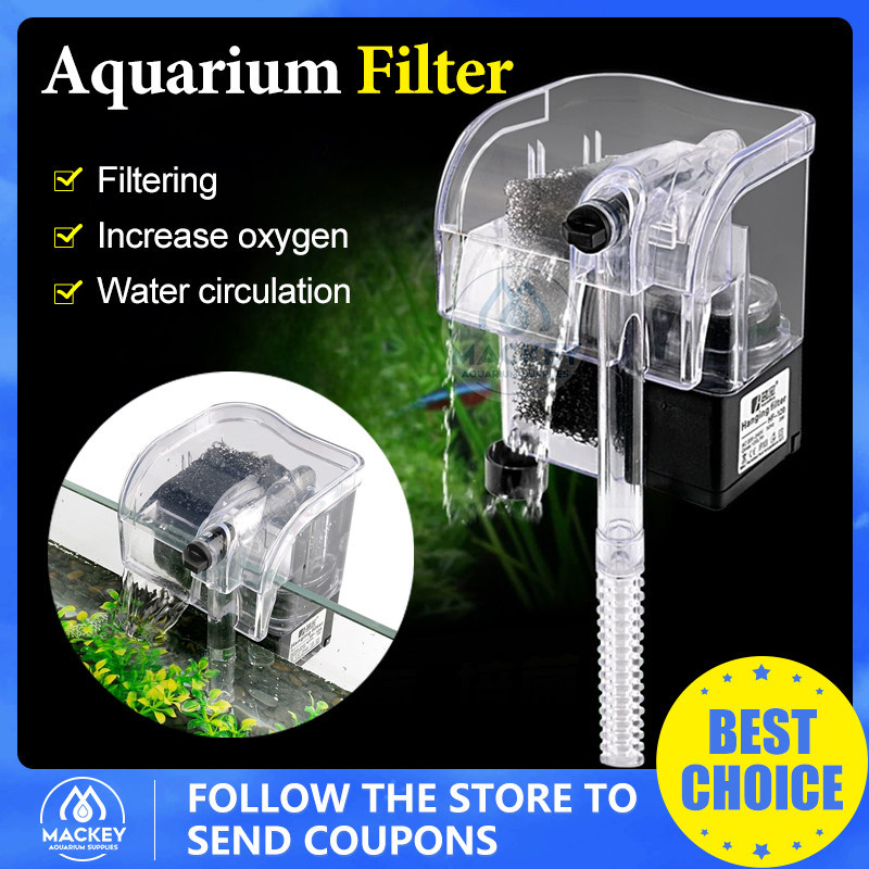 3 in 1 Mini Aquarium Filter Small Tank Filter Suspension Oxygen Pump ...