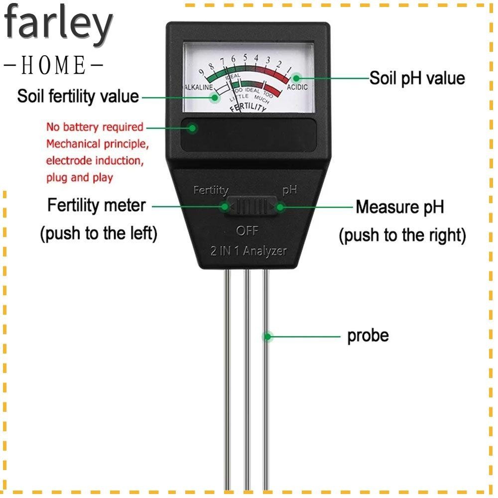 FARLEY 2 in 1 Soil PH Fertility Meter Plant Detector Monitor Plants ...