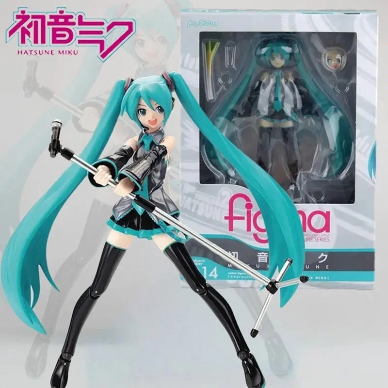 15cm Hatsune Miku Anime Figure Figma 014 Standing Posture Manga Statue ...