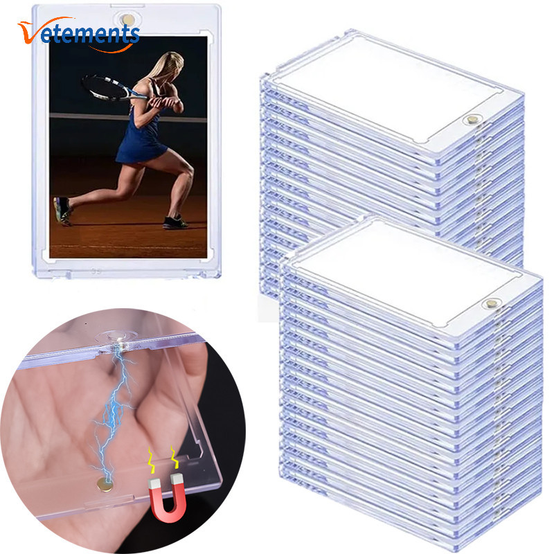 2 Pcs/ Kit Portable Reusable Rectangle Plastic Card Cover Multipurpose Magnet Attraction Cards ...