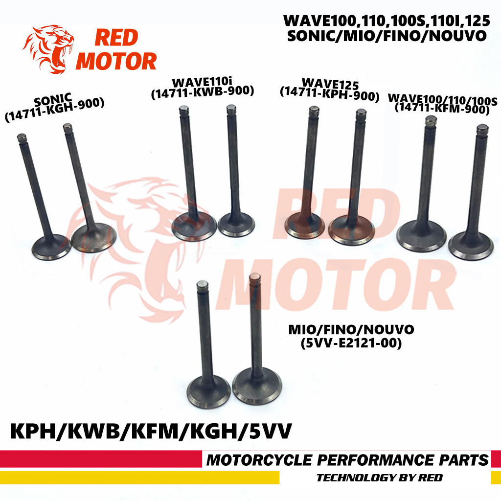 (Intake/Exhaust)Valve Set Kit for Wave100,110s，110i,125/Sonic/Mio/Fino ...