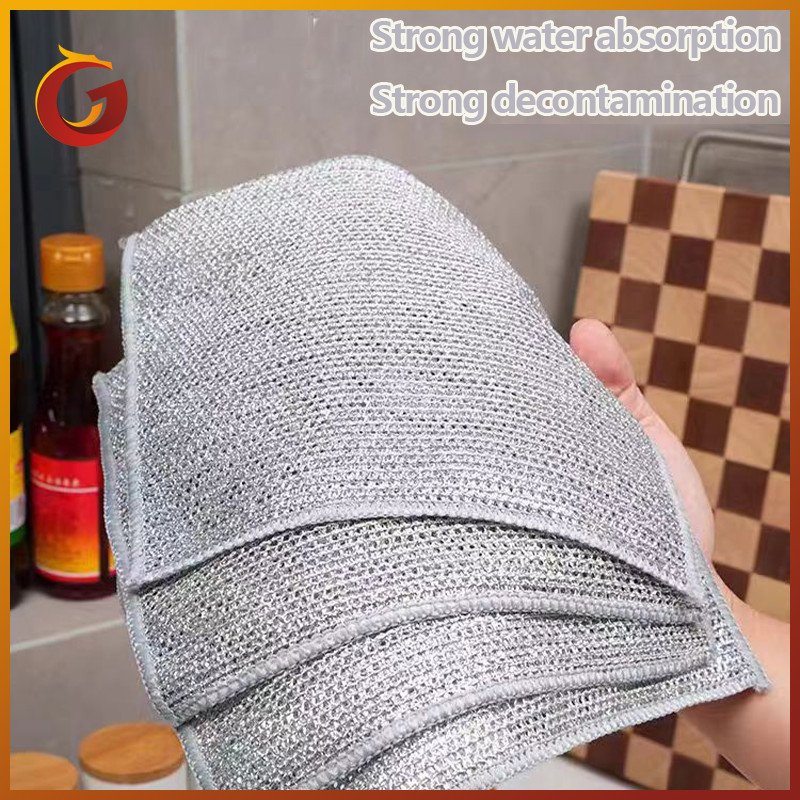 Cleaning Cloth Dishwashing Scrubber Non-Scratch Wire Dishcloth Wire ...