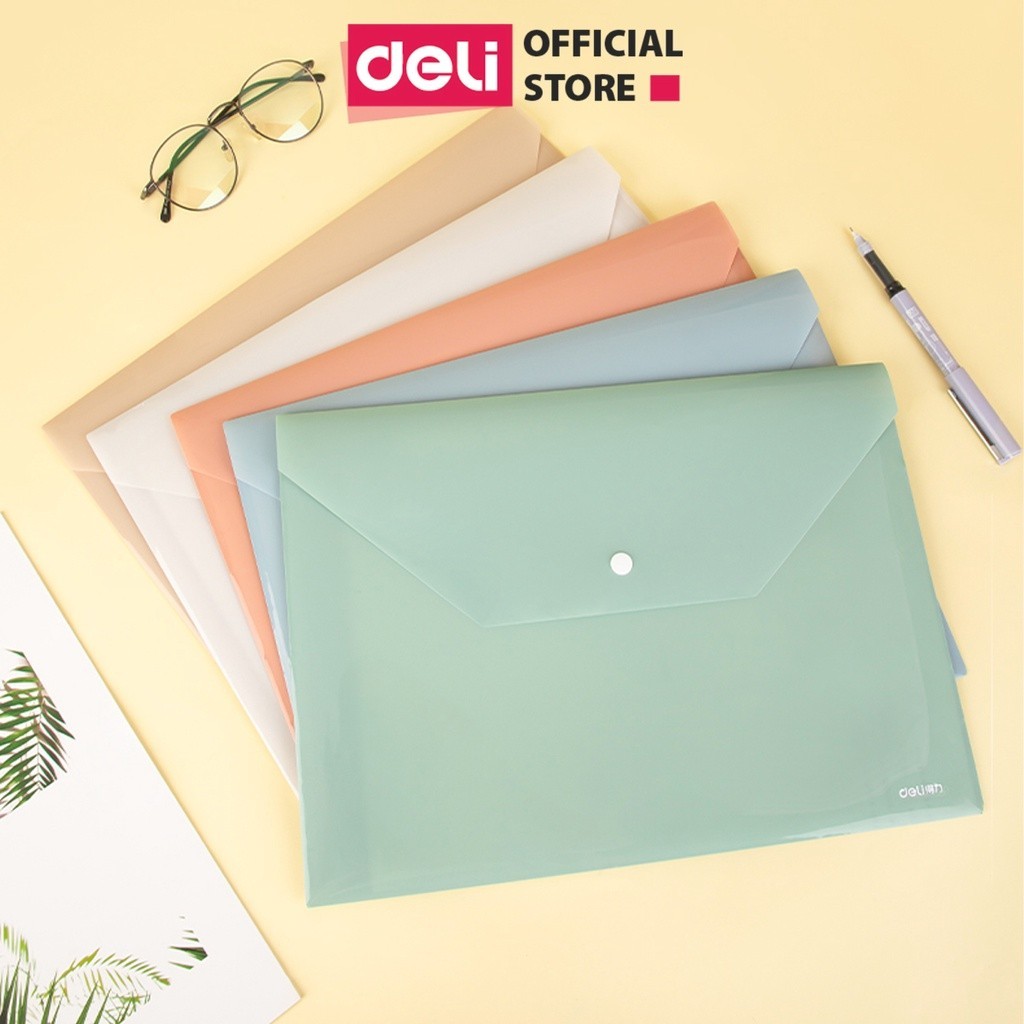 Multi-colored A4 Deli document file bag, my clear bag for storing ...