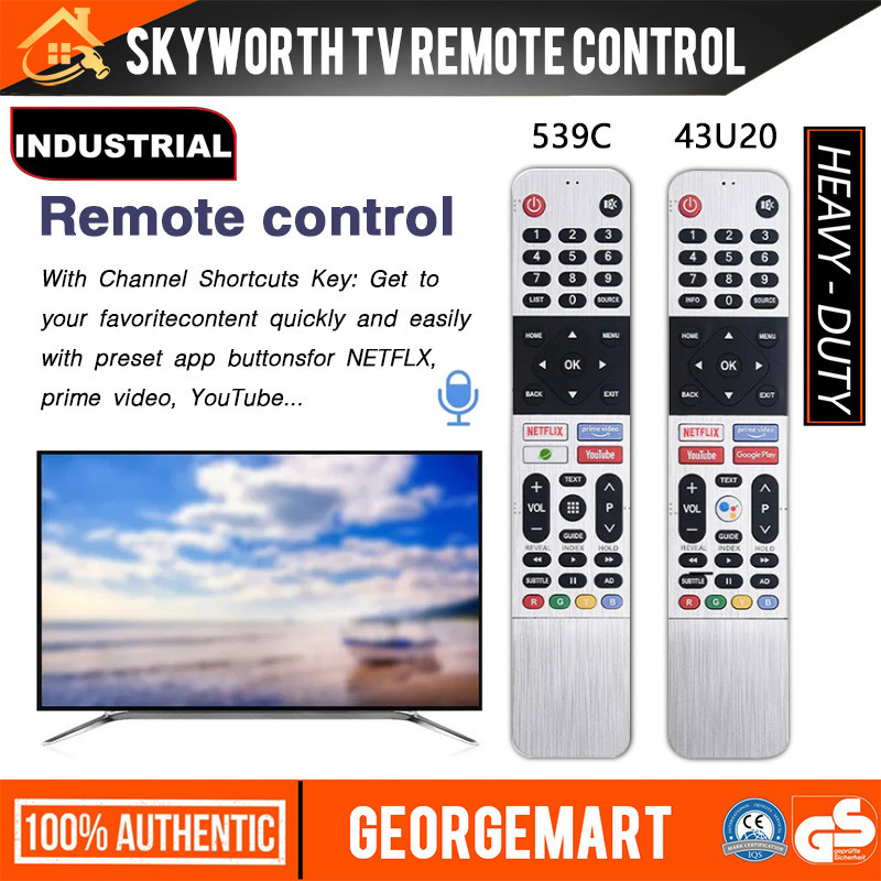 Skyworth Android TV Remote control 539C-268920-W010 Smart TV TB5000 ...