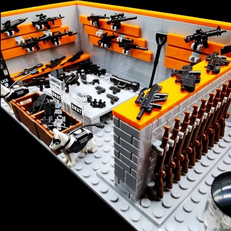 Compatible with Lego Military Building Blocks Heavy-Duty Weapons Gun ...