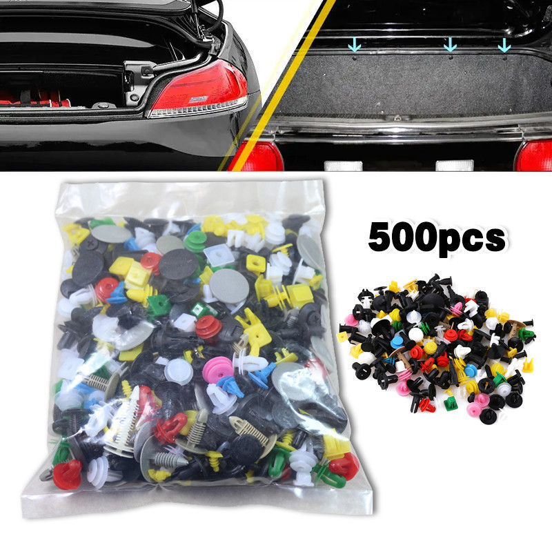 500pcs/Pack Car Fender Plastic Clips Retainer Door Panel Fenders Bumper ...
