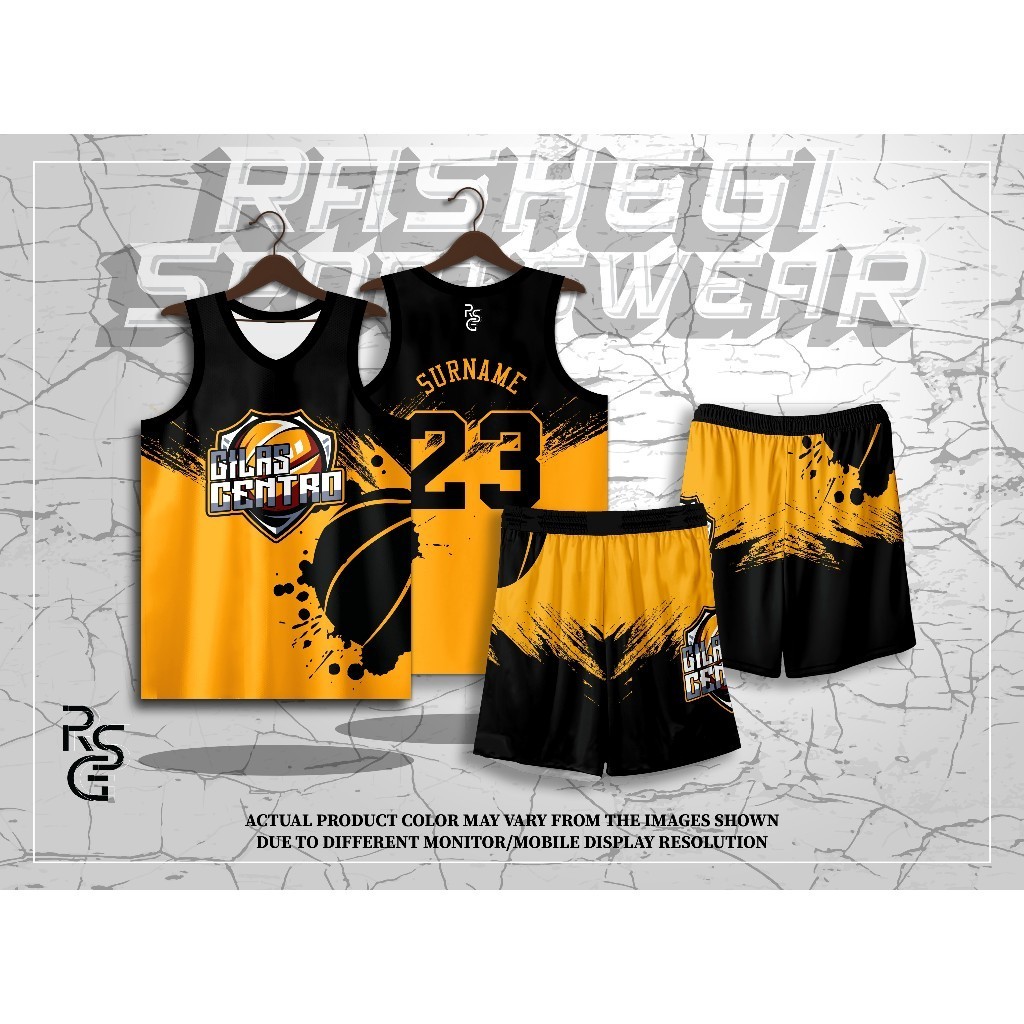 2024 RSG Customized Jersey Full Sublimation Yellow and Black Free ...