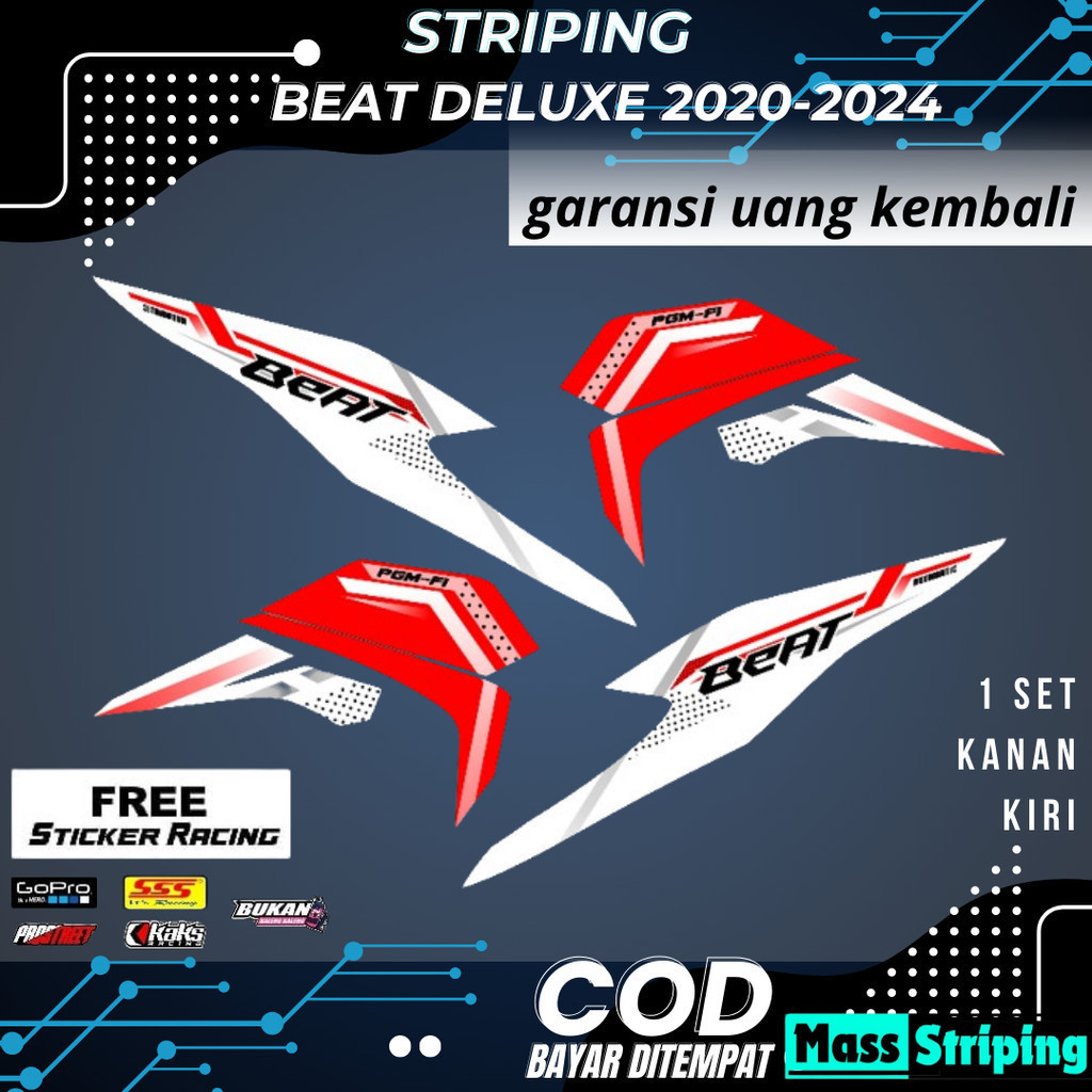 Mass STRIPING STICKER DECAL BEAT NEW DELUXE 2020 2021 2022 2023 ...