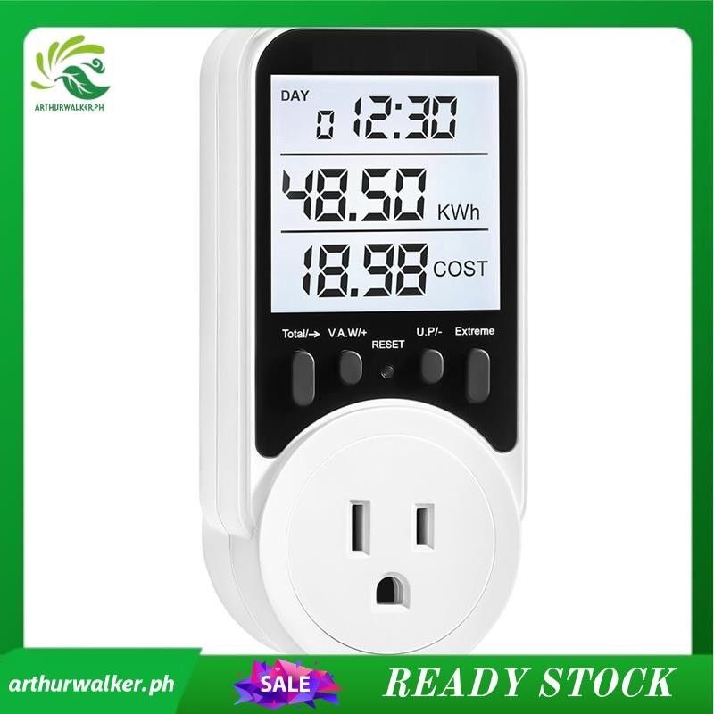 [arthurwalker.ph] Watt Meter, Plug-in Socket Power Meter, Wide Range ...