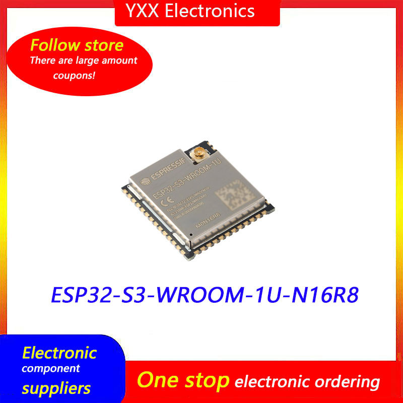 Original Esp32 S3 Wroom 1u N16r8 Wi Fi Bluetooth 5 0 32 Bit Dual Core Mcu Module Shopee
