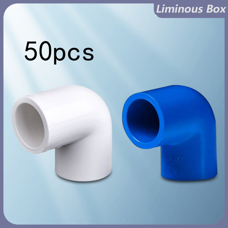 50pcs 1/2inch (20mm) PVC 90 Dgree Elbow Blue And White Feedwater Elbow ...