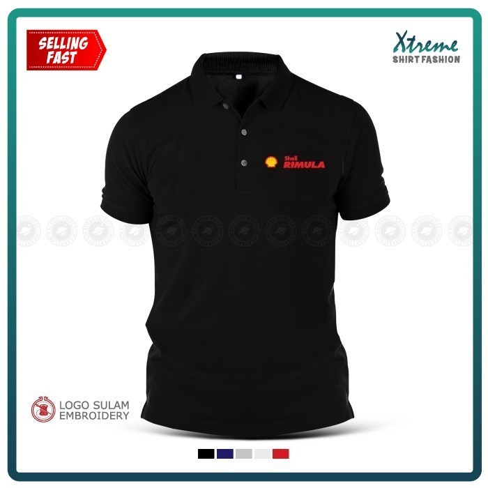 Polo Tee Shirt Cotton Shell Rimula Engine Oil Minyak Truck Lorry Baju T ...