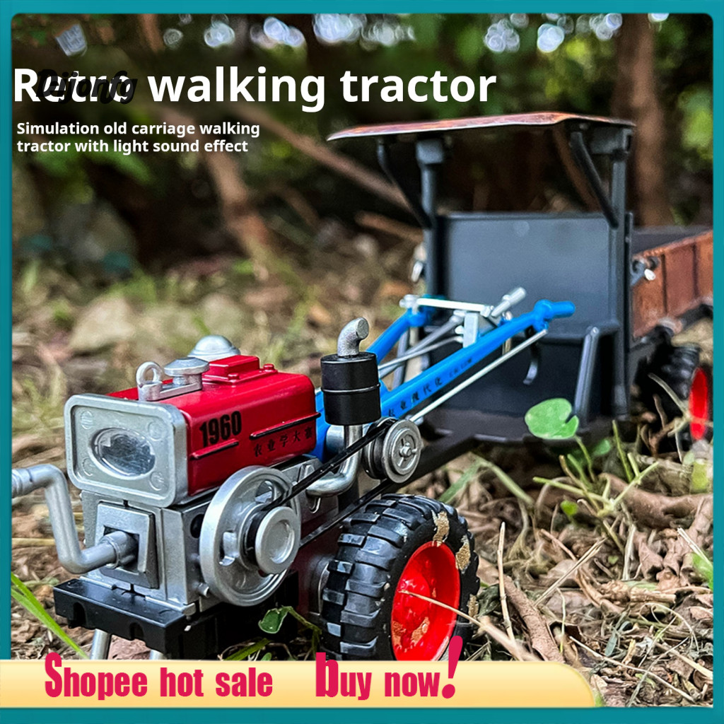Dj Tractor Toy with Light Sound Kids Farm Truck Vintage Tractor Model ...