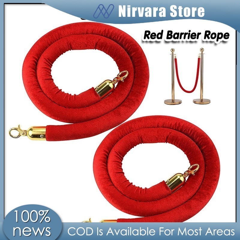 1.5M Red Queue Barrier Stand Posts Rope For VIP Queue Posts | Shopee ...