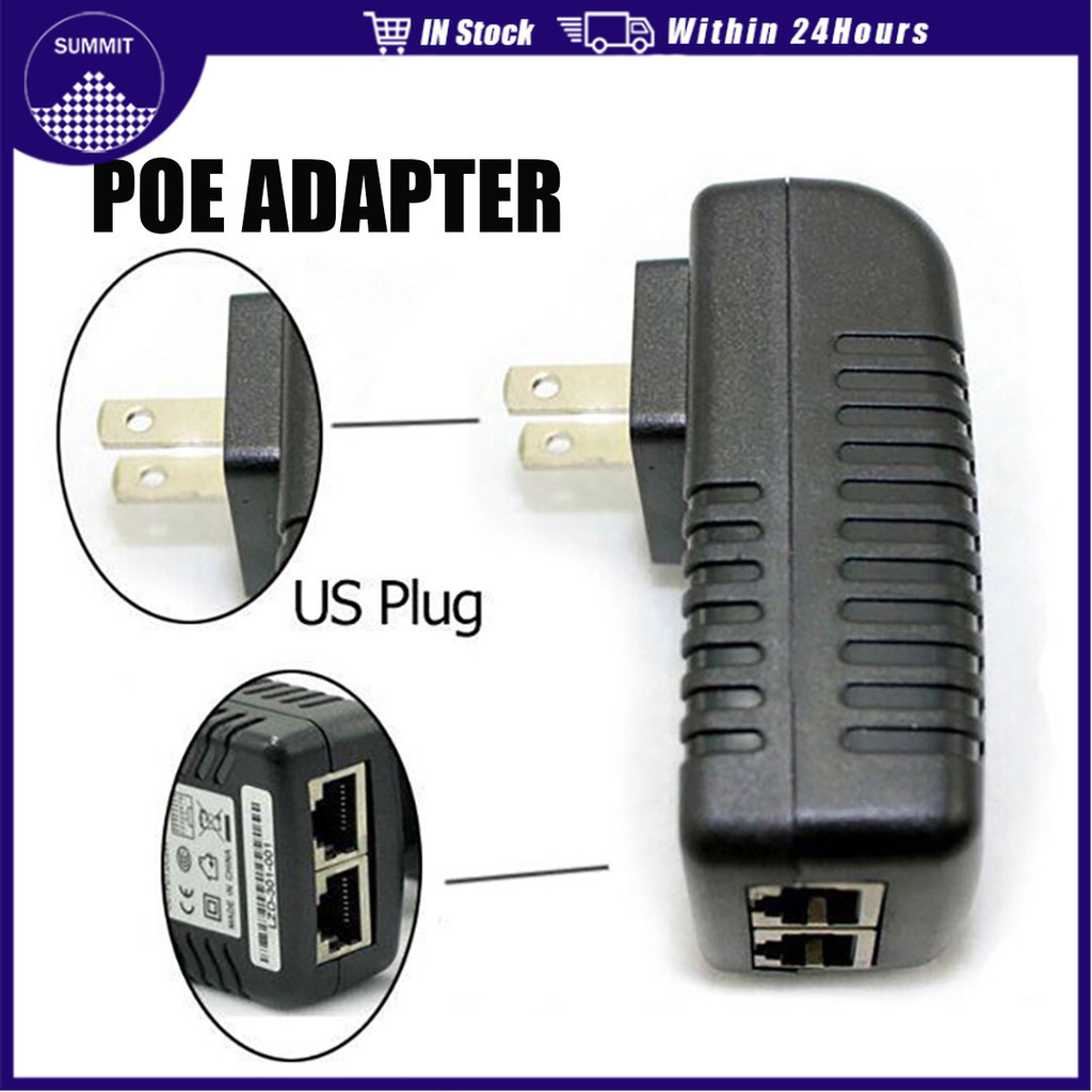 Poe Adaptor Ac 110v-240v To Dc 24v 48v 0.5a 1a Poe Injector Power ...