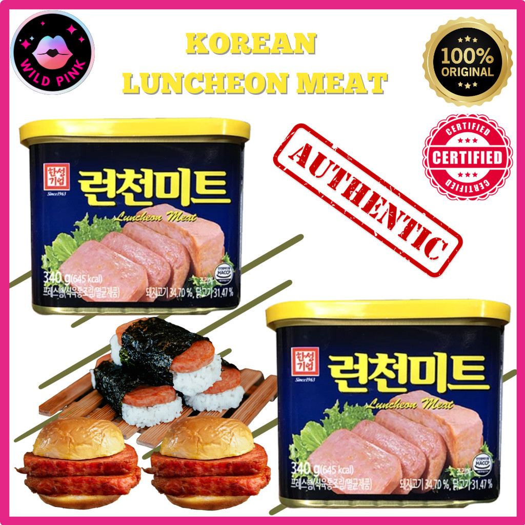 Hansung Luncheon Meat and Lotte 340g Healthy Korean Luncheon Meat Canned Goods Onhand Healthy ...
