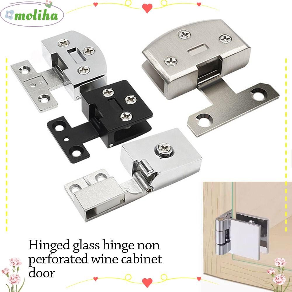 MOLIHA Glass Clip Hinge, Metal Multifunctional Glass Door Clamp ...