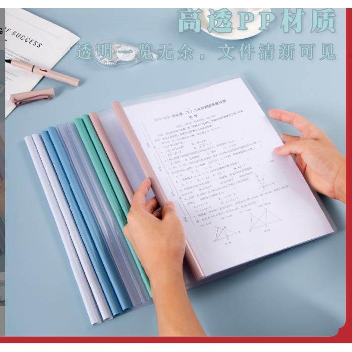 Transparent Drawbar Book Paper Folders Clear Report Covers Rod Clamps ...