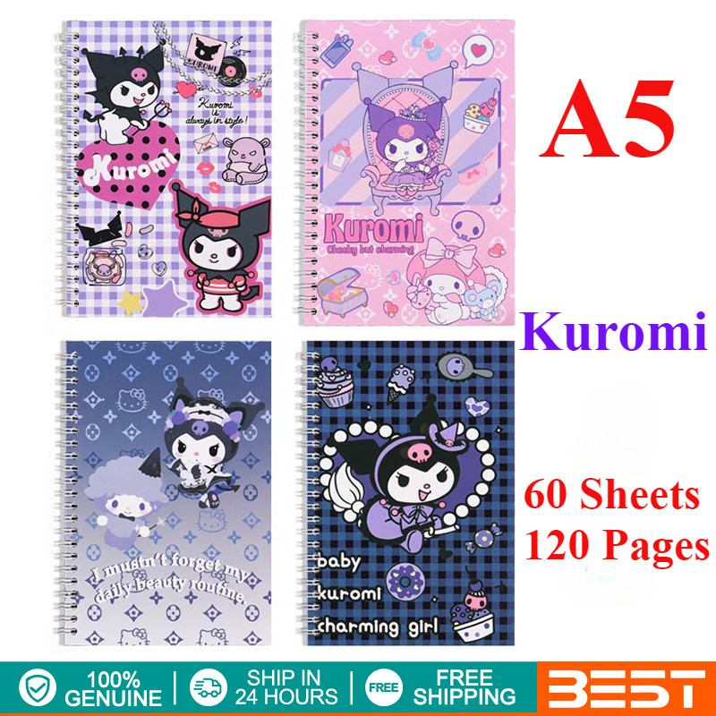 Sanrio Student A5 Notebook Kuromi Coil Notebook Daily Planner Book Line ...