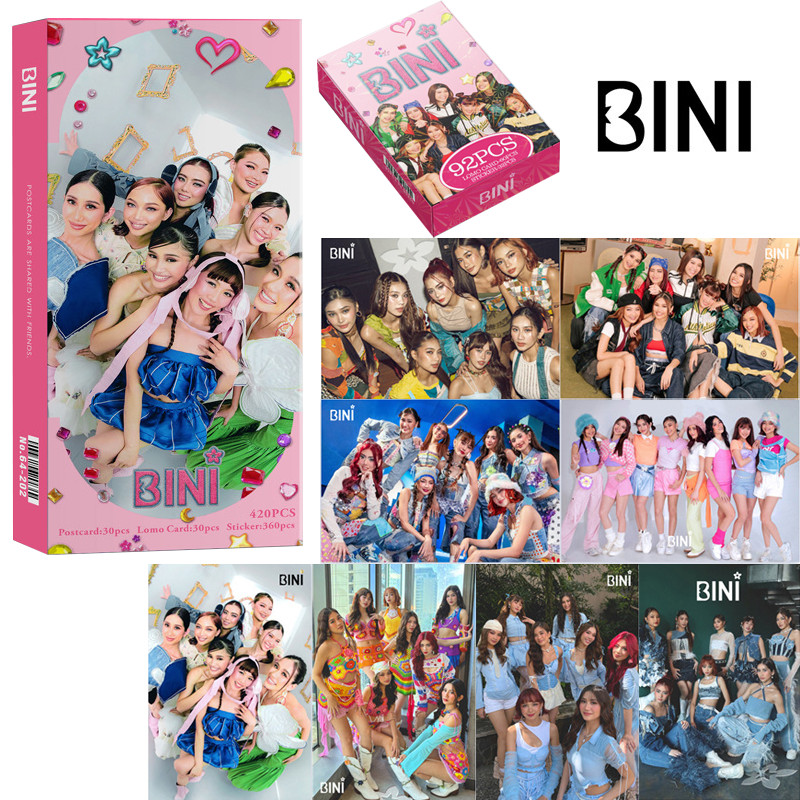 420Pcs BINI Photocards Aiah Colet Maloi Jhoanna Sheena Sticker BINI ...
